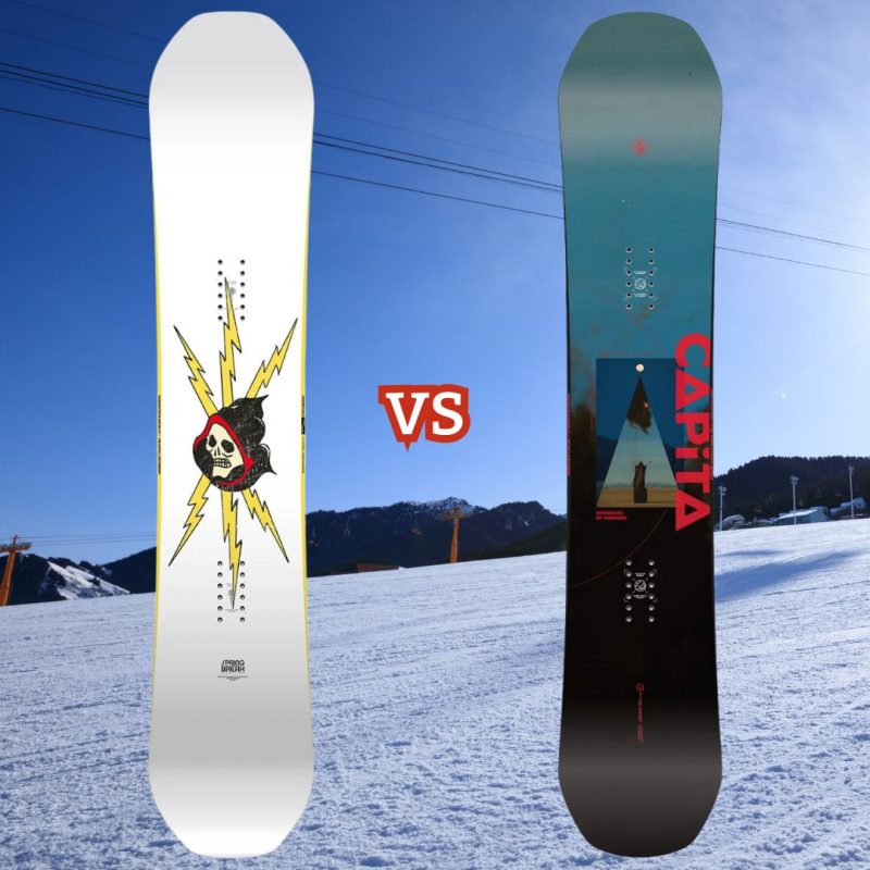 The Capita SB Resort Twin vs Capita DOA 2025 : Boards Compared